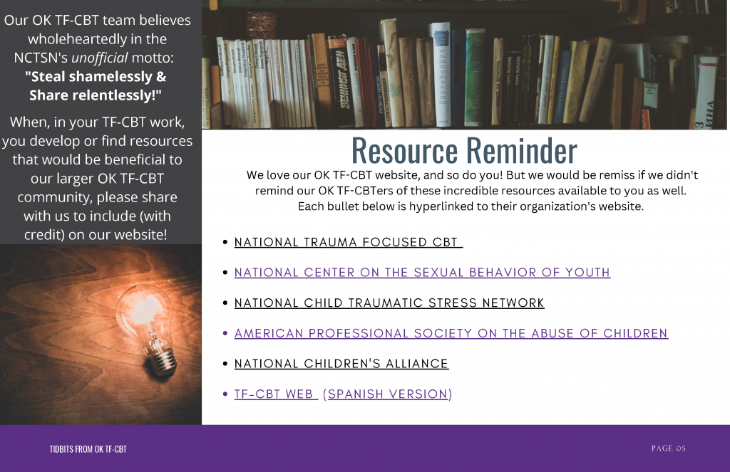 TF-CBT Newsletter – Oklahoma TF-CBT